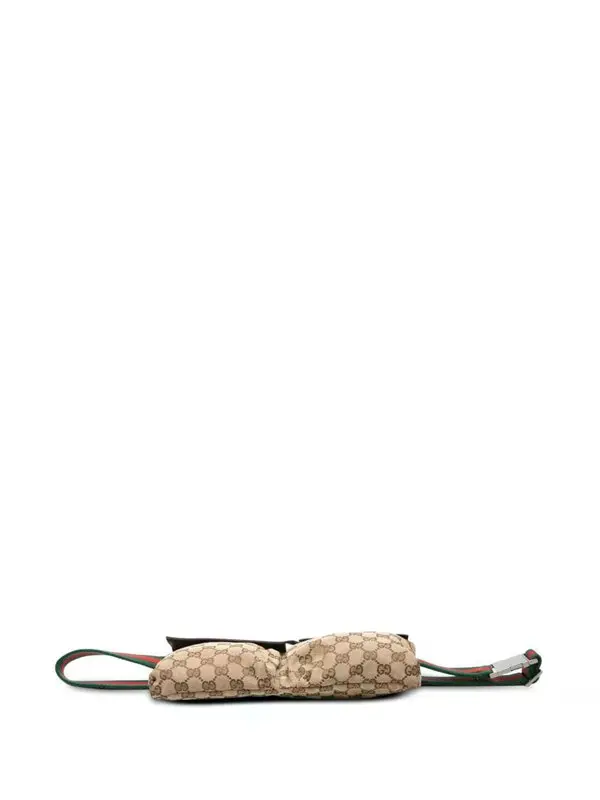 Gucci Gg Canvas Web Double Pocket Belt Bag - Neutrals