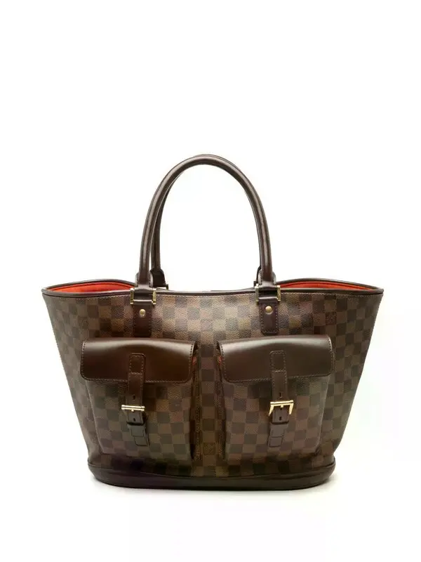 LOUIS VUITTON Damier Ebene Manosque Gm Tote Bag