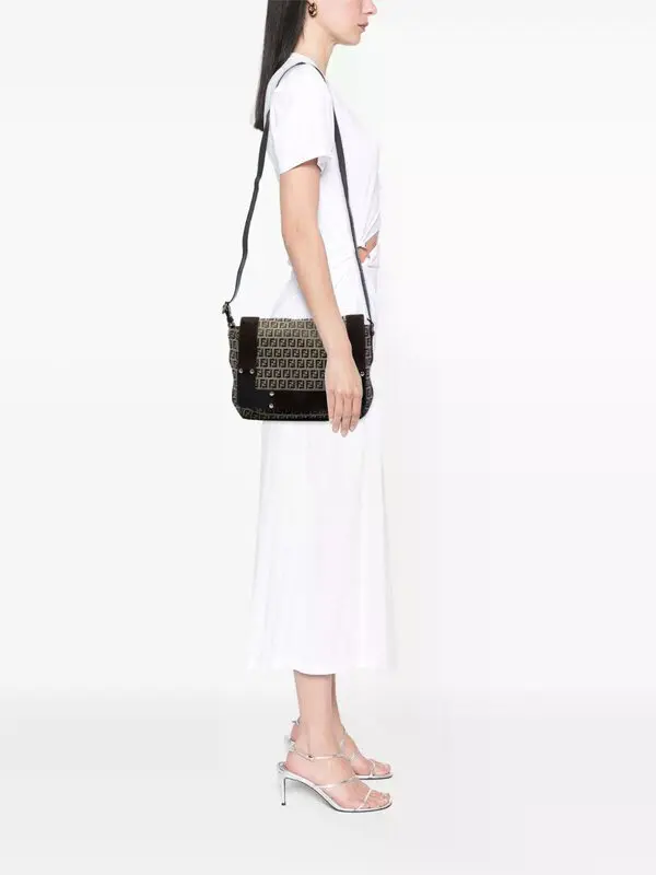 Fendi Zucchino Canvas Messenger Bag