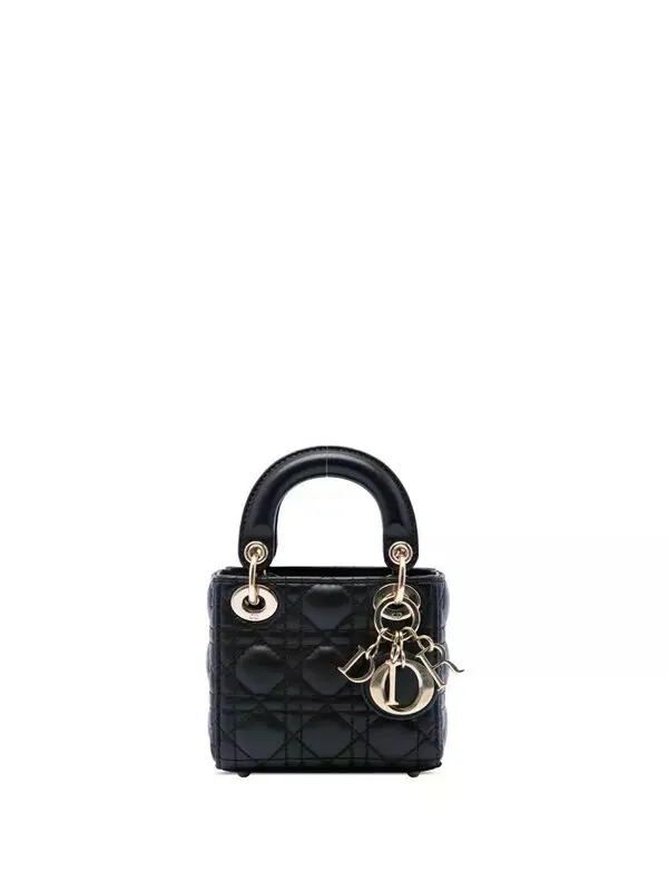 Dior Micro Lambskin Lady Satchel - Black