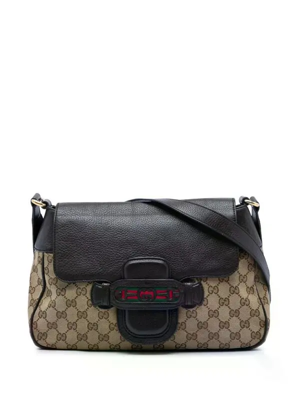 Gucci Gg Canvas Web Dressage Crossbody Bag