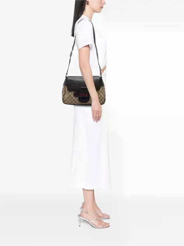 Gucci Gg Canvas Web Dressage Crossbody Bag