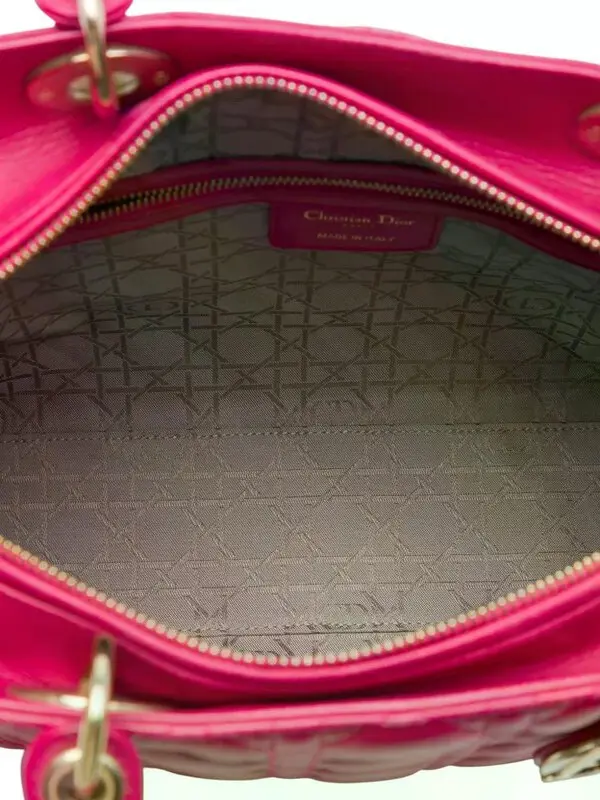 Dior Large Lambskin Cannage Lady Satchel