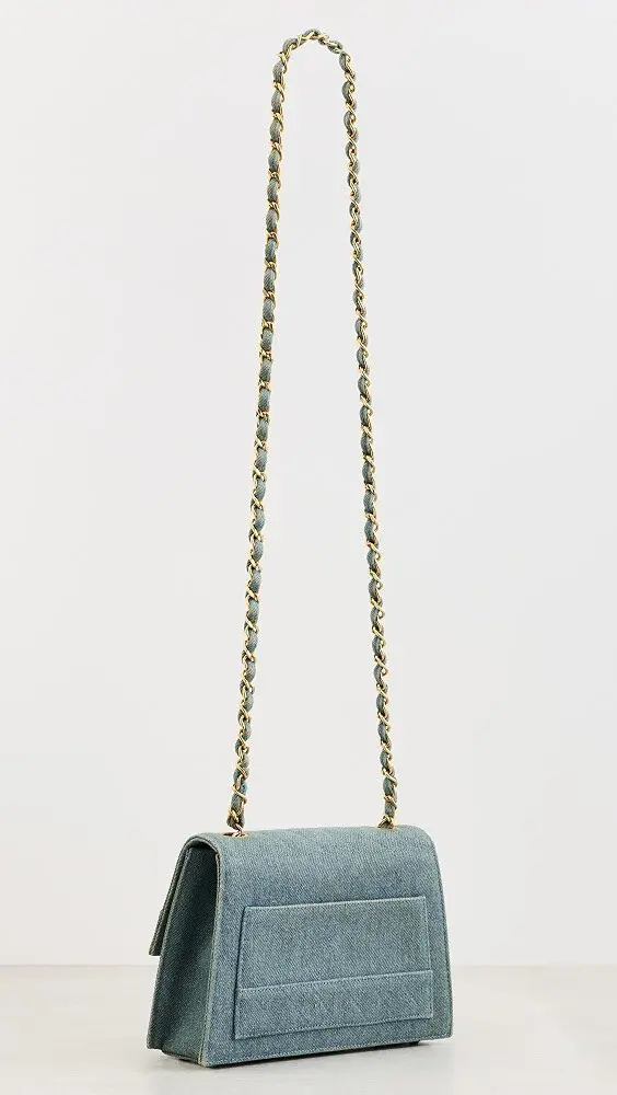 Shopbop Chanel Denim Turnlock Chain Shoulder Bag