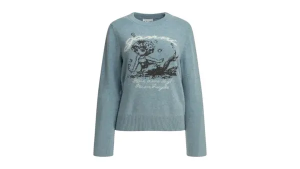 GANNI Mermaid Crewneck Sweatshirt Sweater