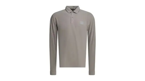 Stone Island Polo Buttons And Logo Shirt