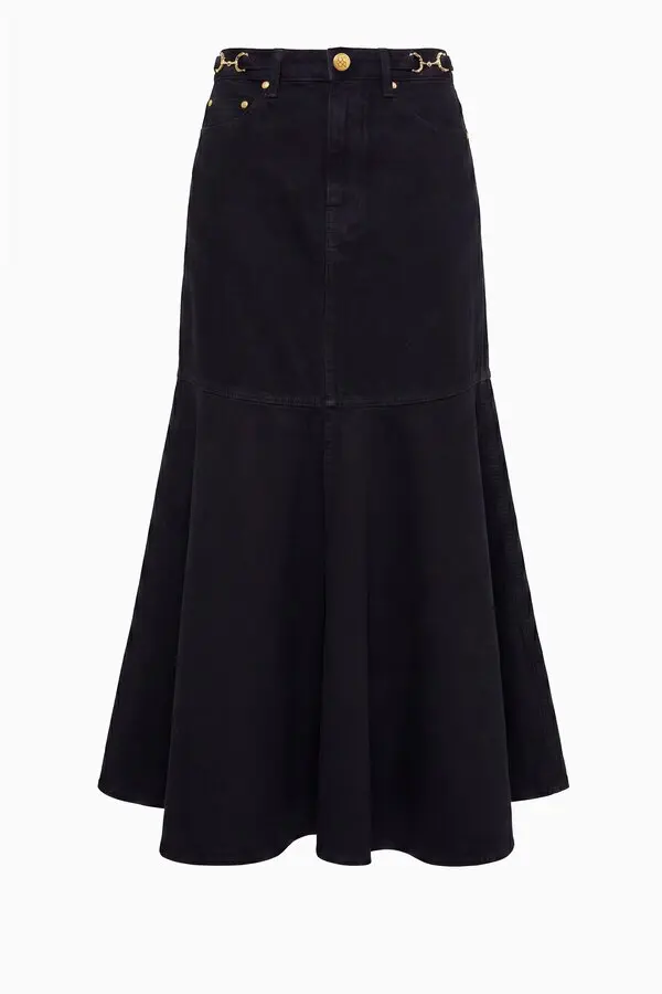 Ulla Johnson The Madelyn Denim Skirt - Noir