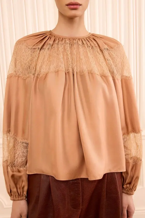 Ulla Johnson Bess Long Sleeve Silk Blouse