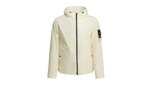 Stone Island Crinkle Reps Ny Windbreaker Jacket - White