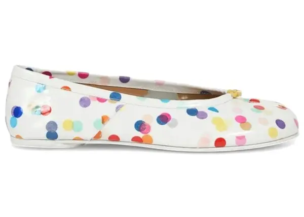 MAISON MARGIELA Polka Dot Tabi Ballerinas - White
