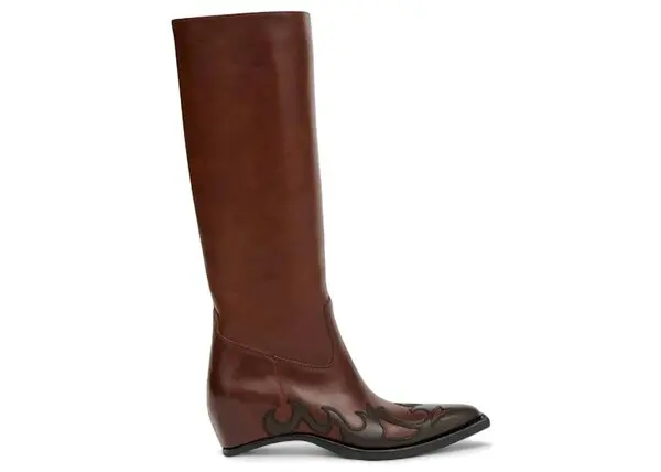 MAISON MARGIELA Heelless Western Knee Boots