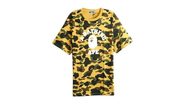 A BATHING APE 1st Camo College Tee Shirt