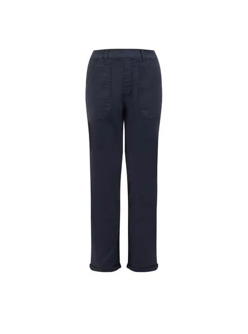 WEIRD FISH Malorri Cotton Chino Trousers - Navy