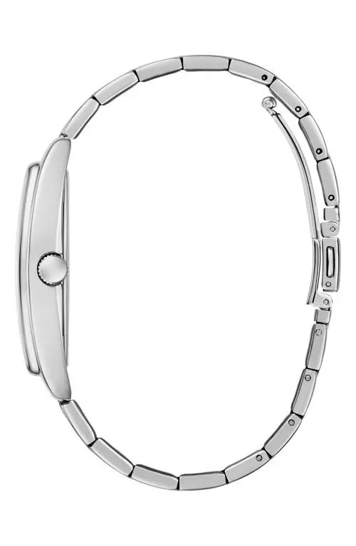 Guess Multifunction Tonneau Bracelet Watch - Silver Tone