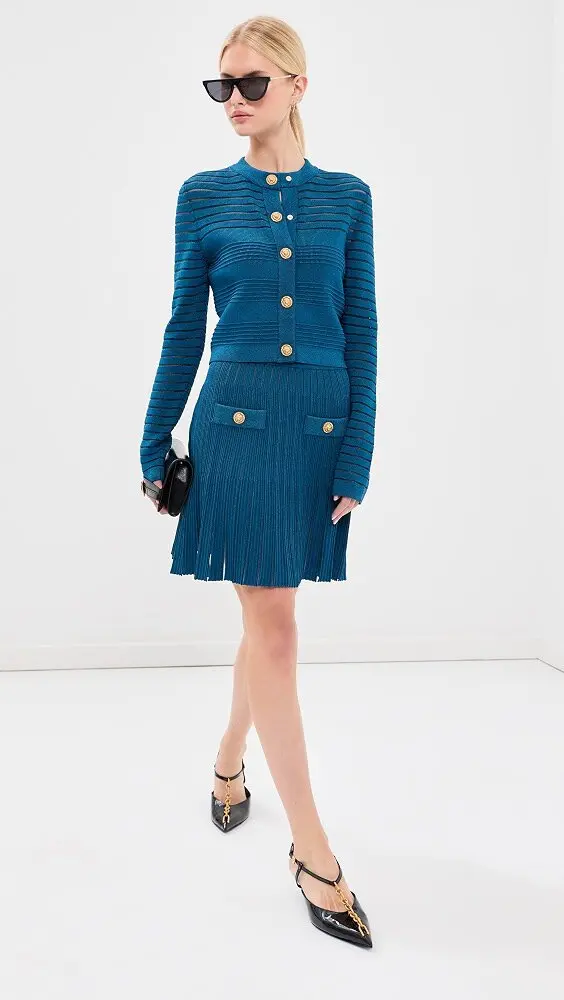 Balmain Knit Flare Skirt
