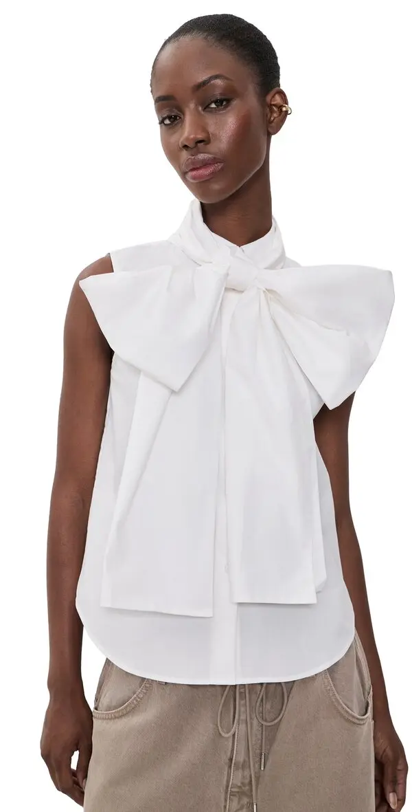 HERSKIND Sleeveless Bow Detail Shirt