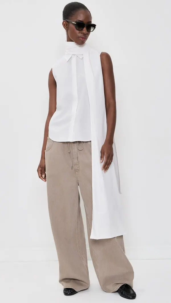 HERSKIND Sleeveless Bow Detail Shirt