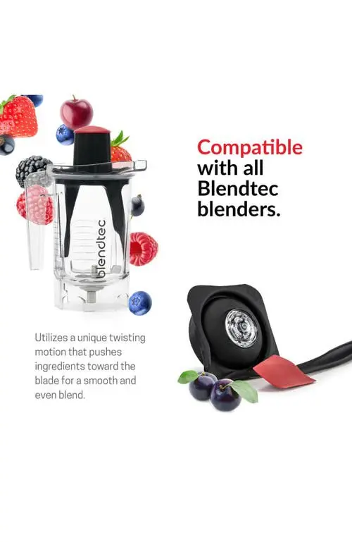 BLENDTEC Twister Jar Professional Grade Blender Jar With Spatula And Mini Gripper Lid