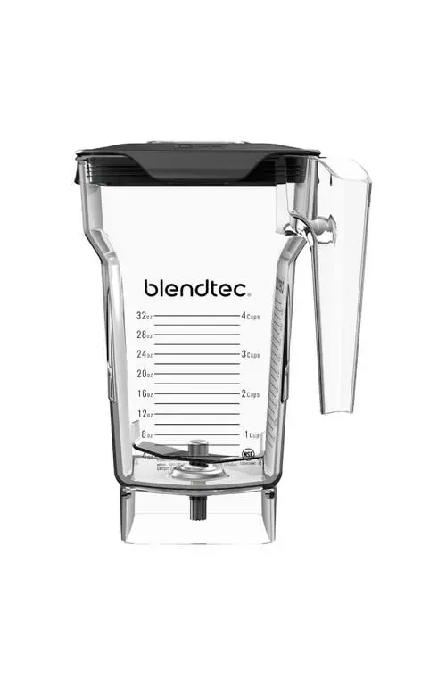 BLENDTEC Fourside Jar Four Sided, Professional-grade Blender Jar, Vented Latching Lid - Clear
