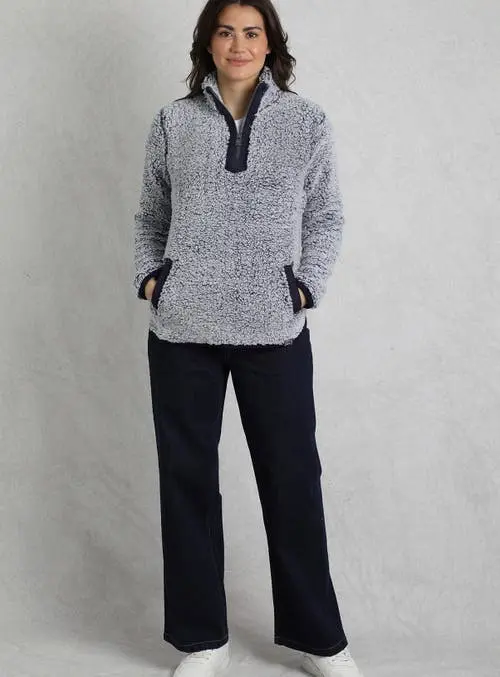 WEIRD FISH Madi Cozy 1/4 Zip Fleece Sweatshirt