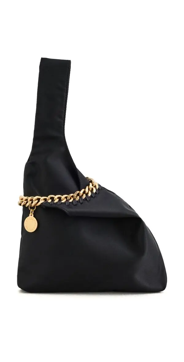Stella McCartney Falabella Satin Wristlet Bag - Black
