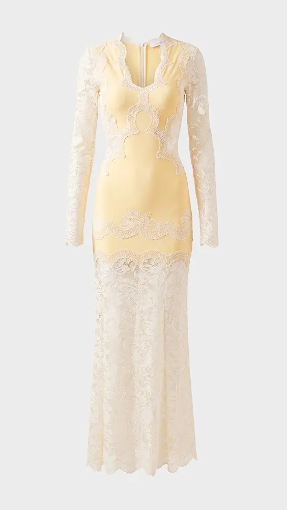 Rabanne Lace And Jersey Gown