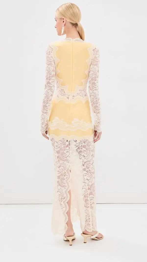 Rabanne Lace And Jersey Gown
