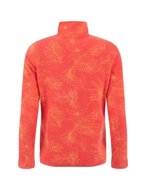 WEIRD FISH Rochelle Full Zip Printed Microfleece Jacket - Flamingo