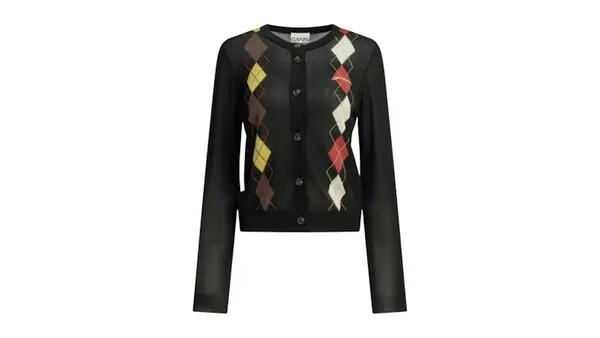 GANNI Argyle Cardigan
