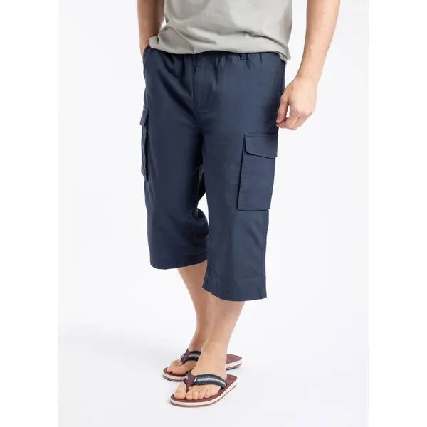 WEIRD FISH Summersville Cargo 3/4 Length Ripstop Shorts - Navy