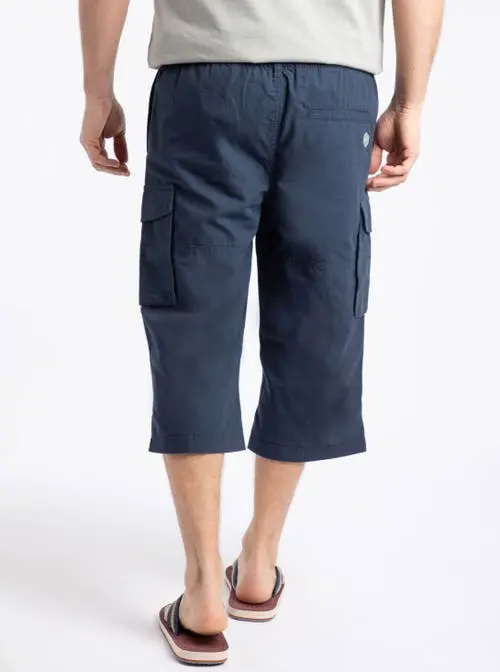 WEIRD FISH Summersville Cargo 3/4 Length Ripstop Shorts - Navy