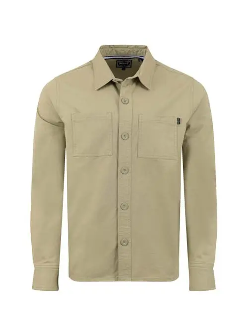 WEIRD FISH Bear Workwear Twill Overshirt