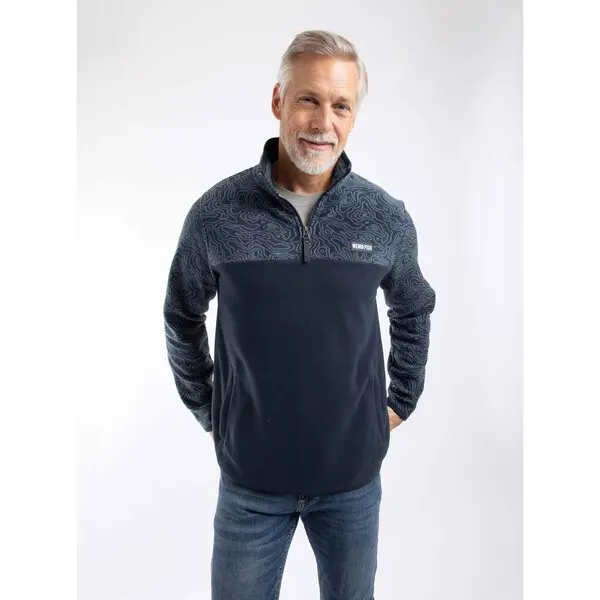 WEIRD FISH Gilbert 1/4 Zip Printed Microfleece