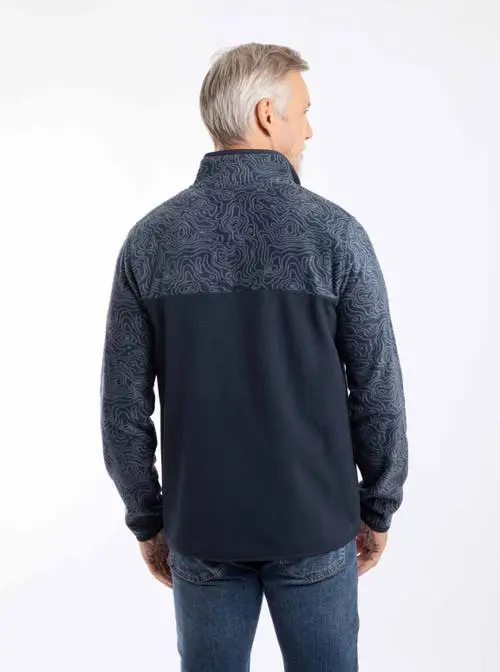 WEIRD FISH Gilbert 1/4 Zip Printed Microfleece