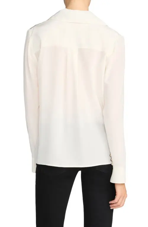 FRAME Contrast Tie Silk Shirt