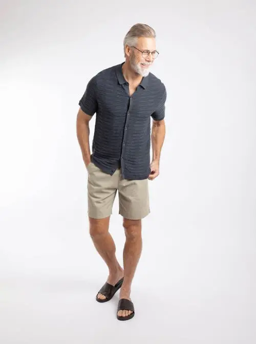 WEIRD FISH Tod Short Sleeve Knitted Polo Shirt