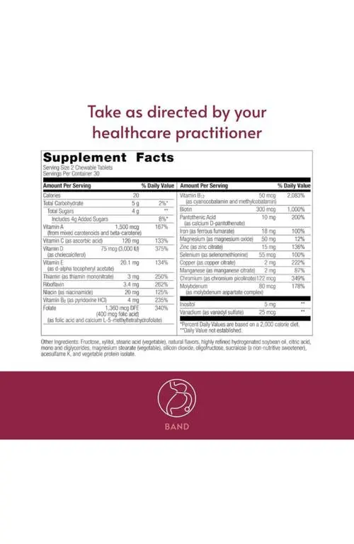 BARIATRIC ADVANTAGE Chewable Multi Rp Multivitamin With Iron Copper And Essential Nutrients 60 Count