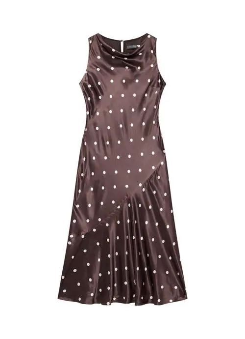 Mint Velvet Polka Dot Cowl Neck Midi Dress