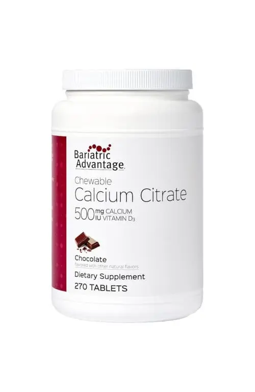 BARIATRIC ADVANTAGE Calcium Citrate Chewable 500mg Supplement 270 Count - None