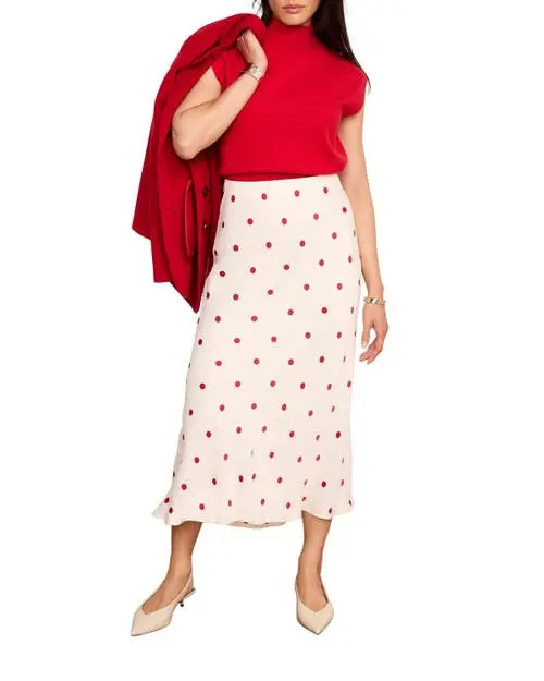 Mint Velvet Polka Dot Slip Skirt