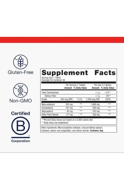 METAGENICS Meta-sitosterol Plant Sterol Complex Cardiovascular Support Supplement 90 Tablets