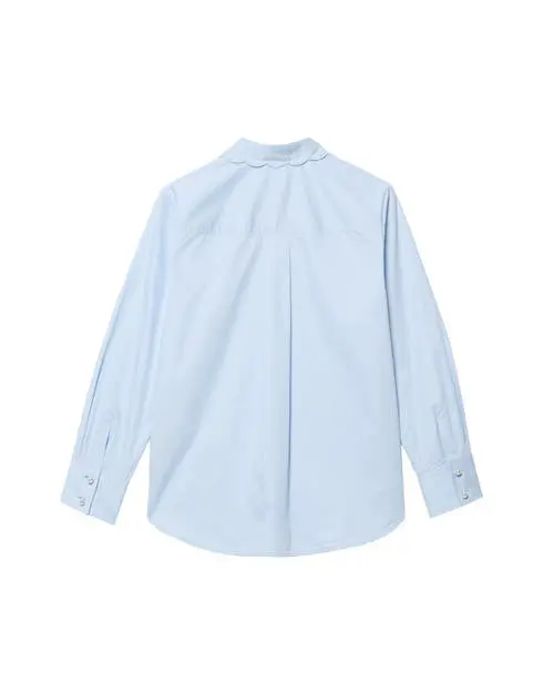 Mint Velvet Cotton Scallop Detail Shirt