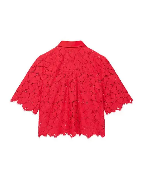 Mint Velvet Lace Cropped Shirt