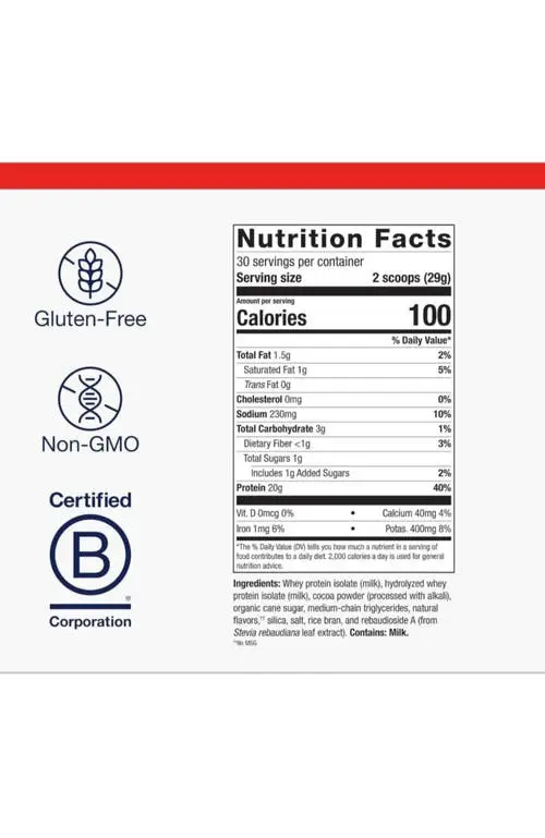 METAGENICS Perfect Protein Cross-flow Micro-filtered Whey Isolate Powder 30 Servings
