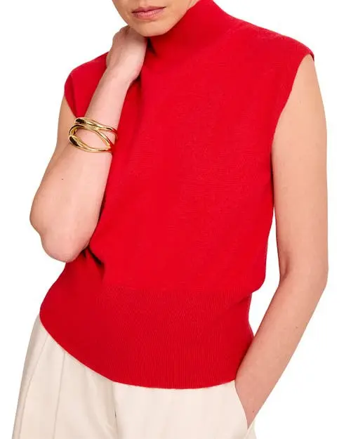 Mint Velvet Sleeveless High Neck Wool Blend Knit Top