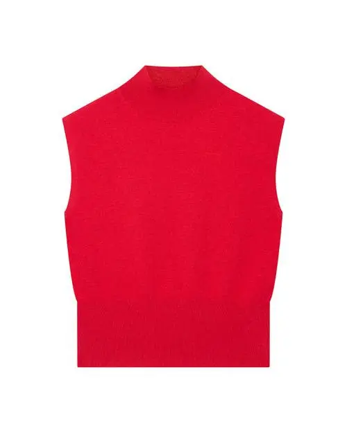 Mint Velvet Sleeveless High Neck Wool Blend Knit Top