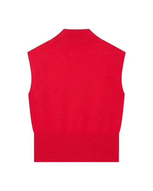 Mint Velvet Sleeveless High Neck Wool Blend Knit Top