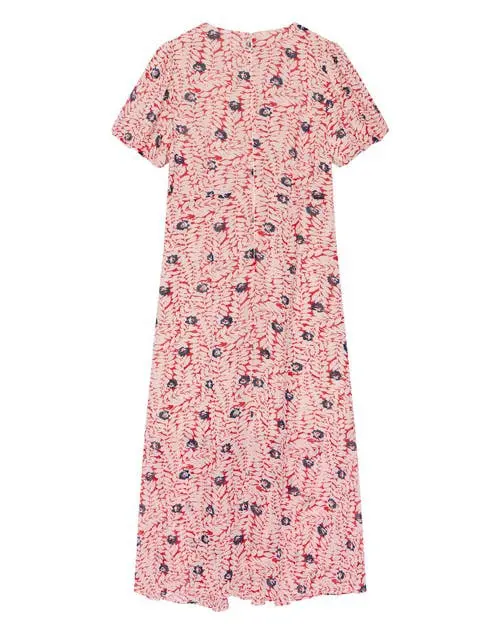 Mint Velvet Printed Puff Sleeve Maxi Dress