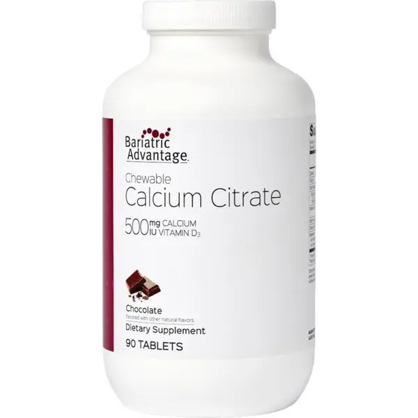 BARIATRIC ADVANTAGE Calcium Citrate Chewable 500 Mg Supplement 90 Count - None