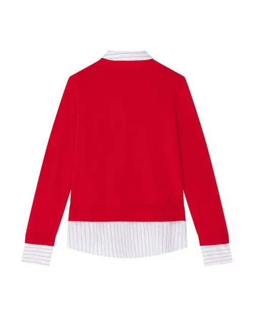 Mint Velvet Cotton Blend Layered Knit Shirt